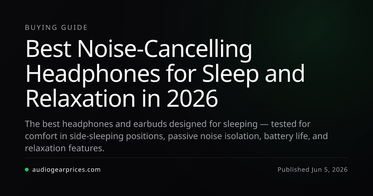 Best Noise-Cancelling Headphones for Sleep and Relaxation in 2026 ...